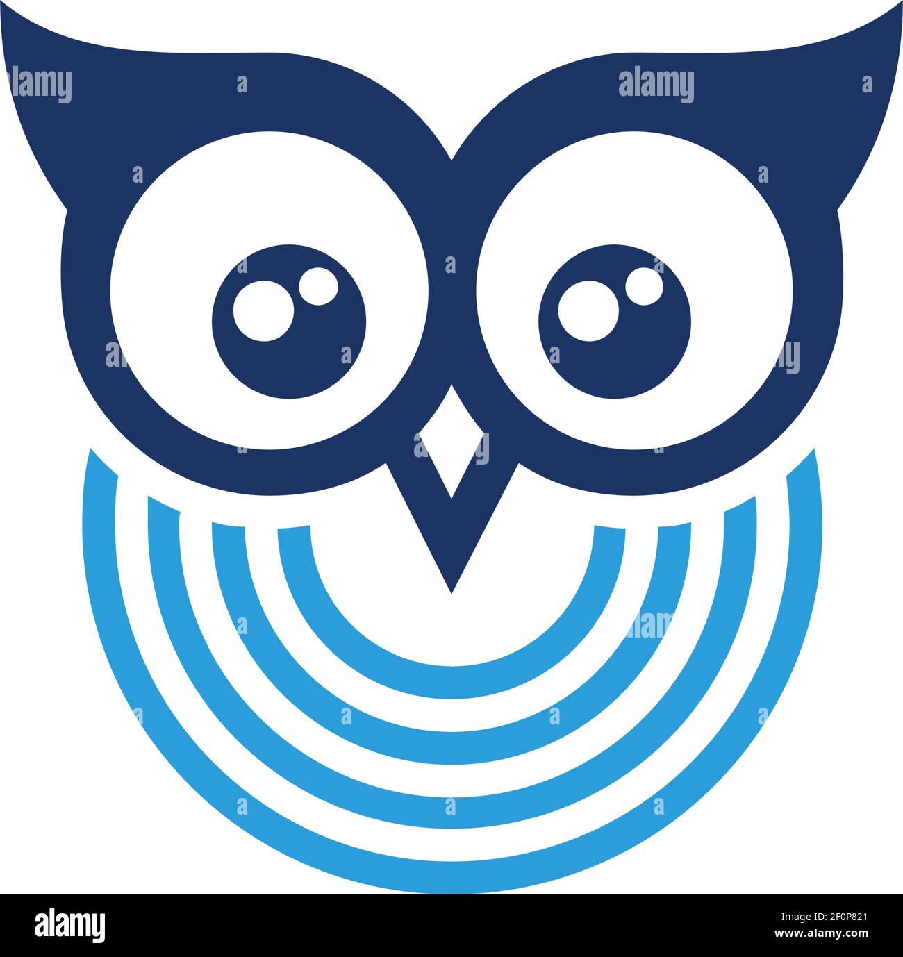 abstract owl letter o icon logo vector concept design Stock Vector ...