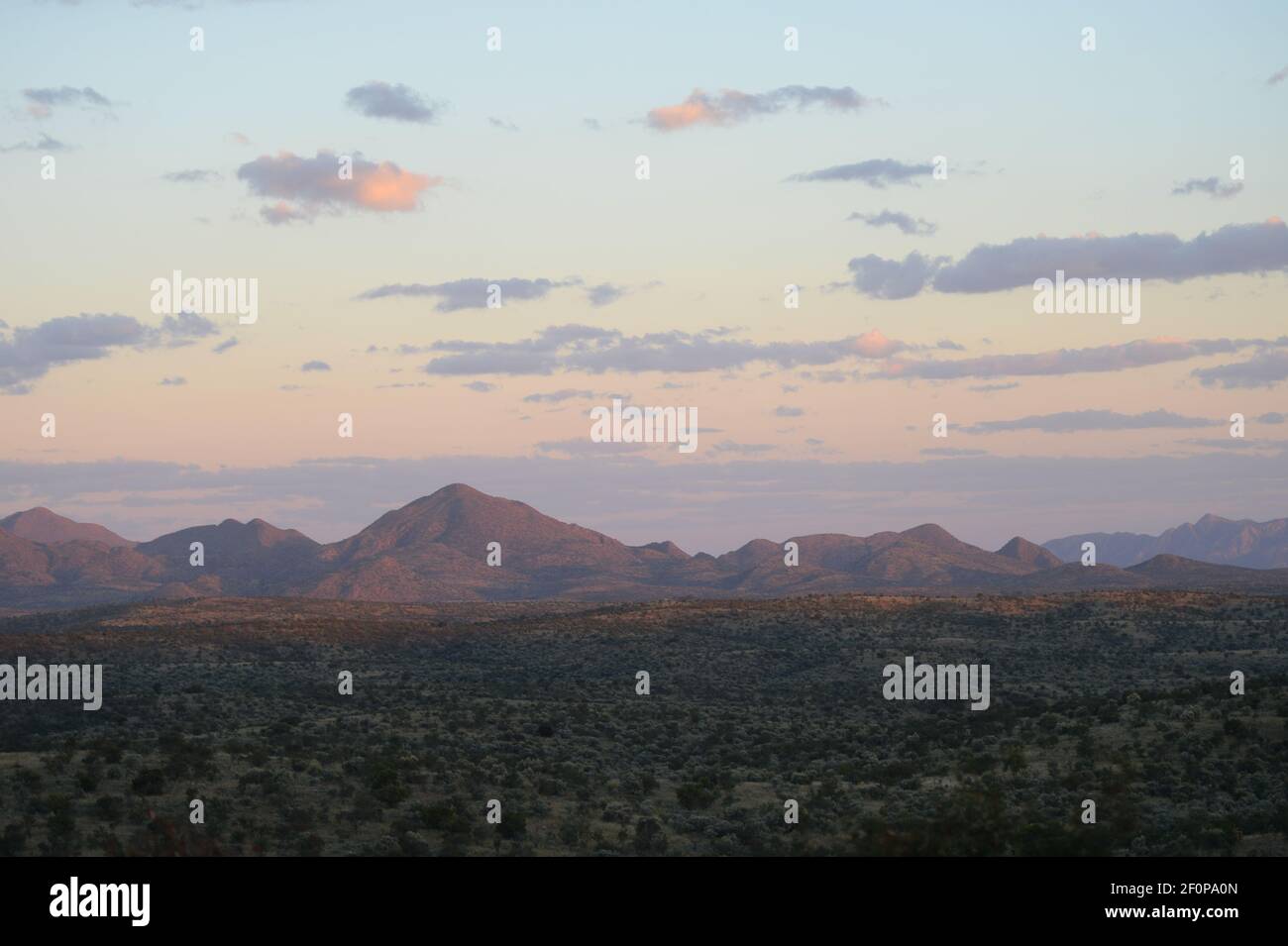 Mountainous landscape scenic of Namibia Africa as seen from hot air ...