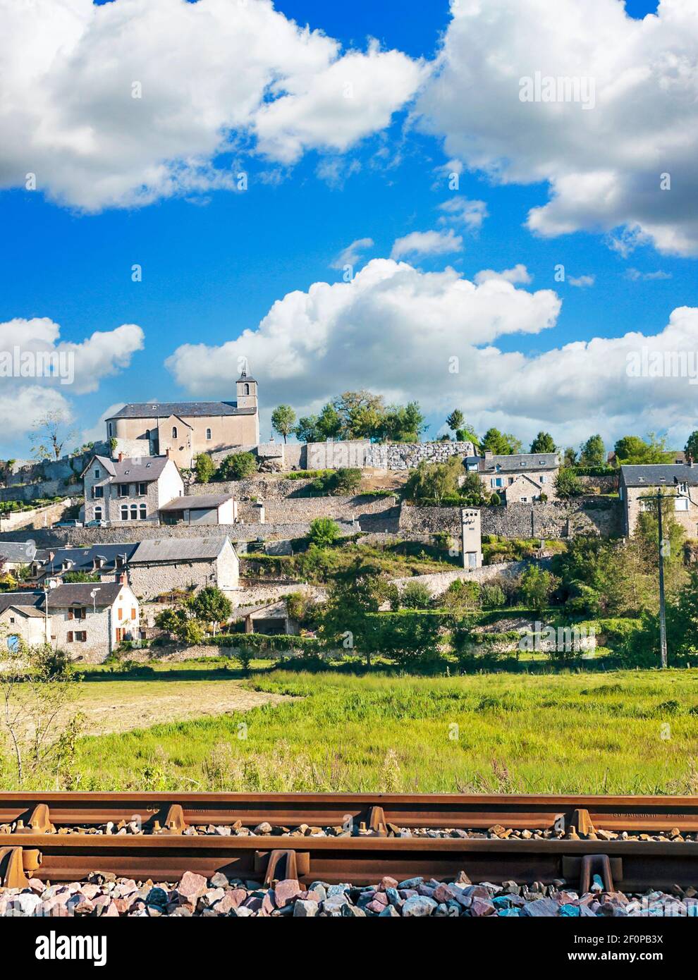 Historic hillside village conques france hi-res stock photography and ...