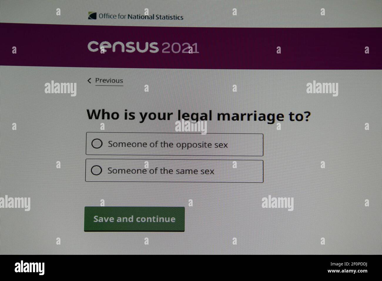 Uk census form 2021 hi-res stock photography and images - Alamy