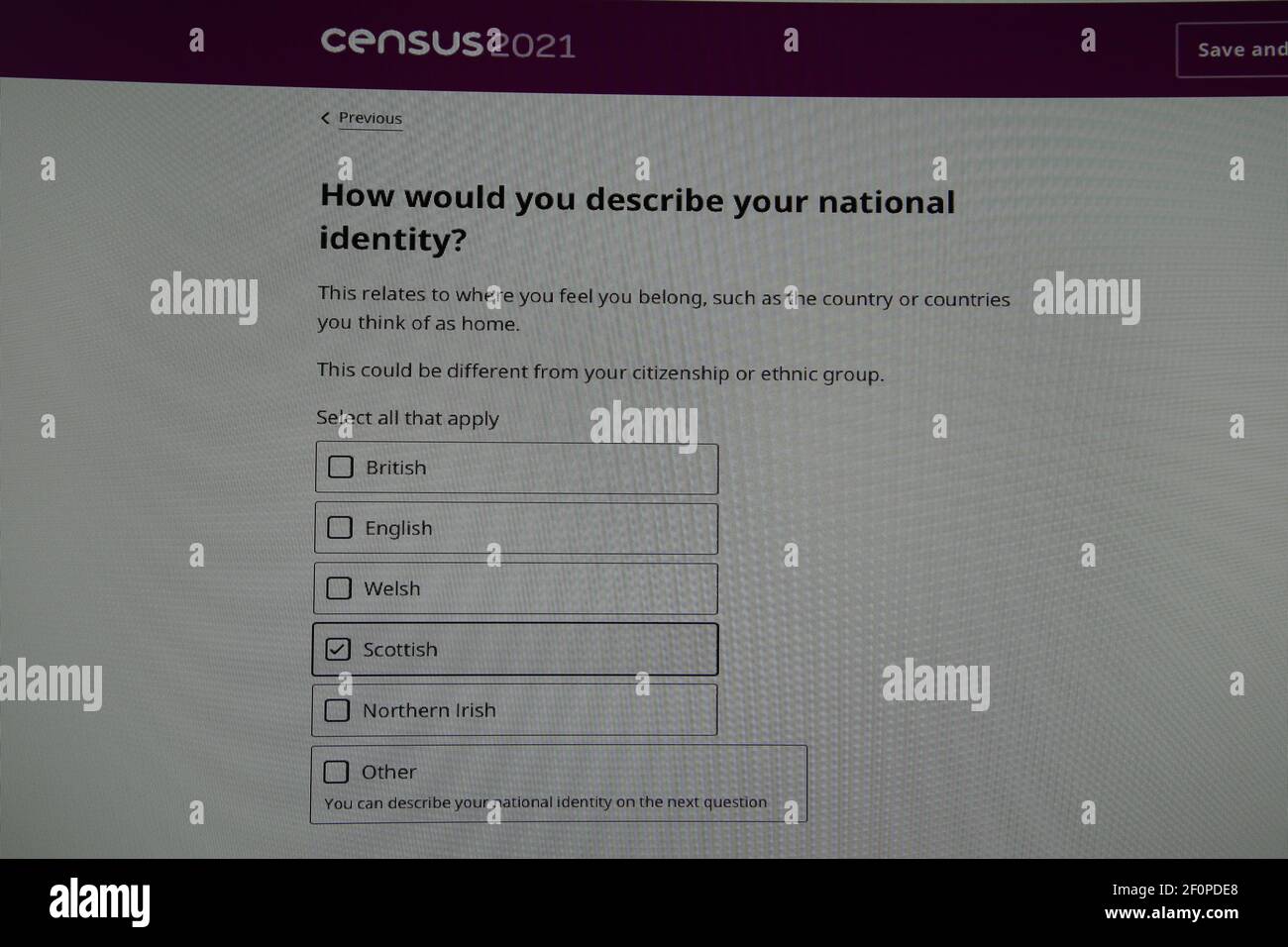 Scottish census 2022 hi-res stock photography and images - Alamy