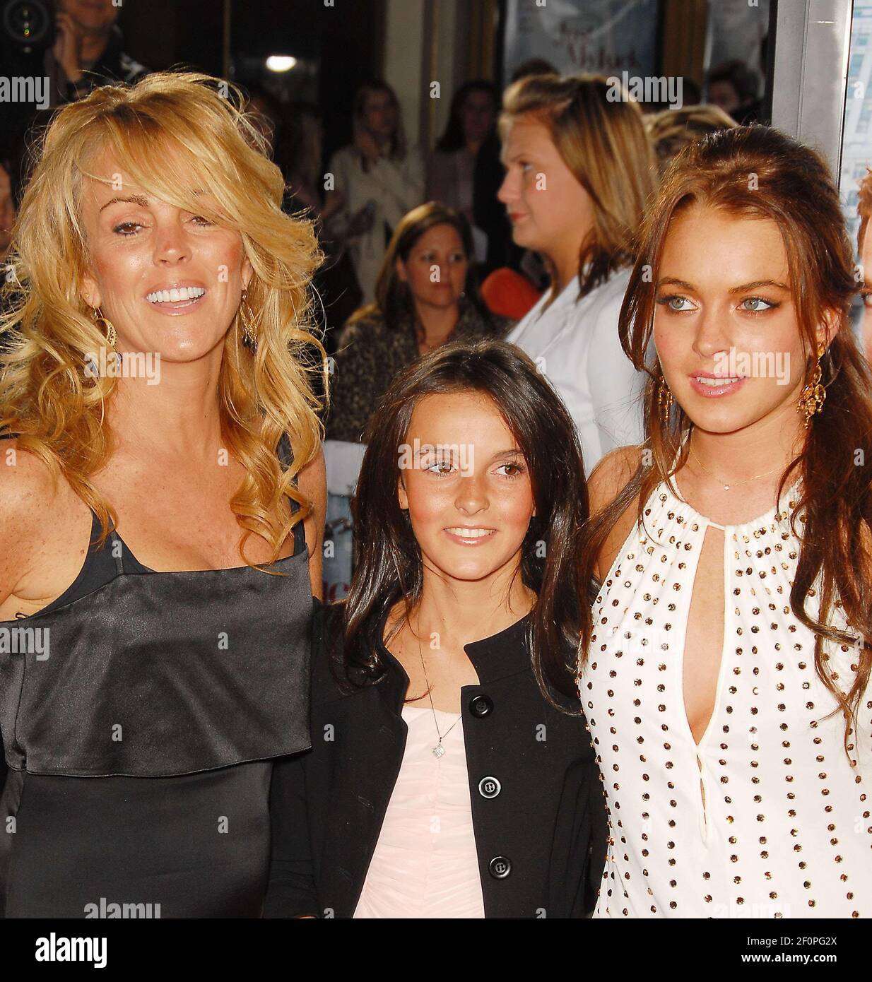 9 May 2006 - Westwood, California - Lindsay Lohan with mom Dina Lohan and sister Aliana Lohan ...