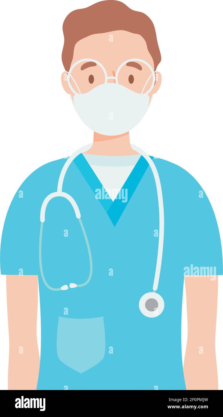 Medical doctor wearing round glasses Stock Vector Image & Art - Alamy