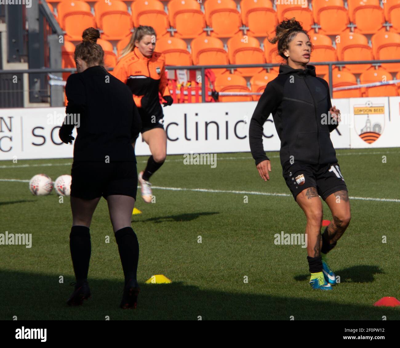Edgware, UK. 07th Mar, 2021. Brooke Nunn #10 warm-up during the Women's ...