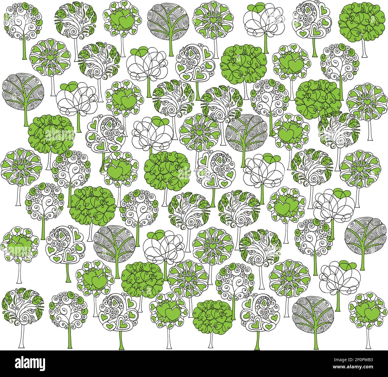 vector drawing tree background Stock Vector Image & Art - Alamy