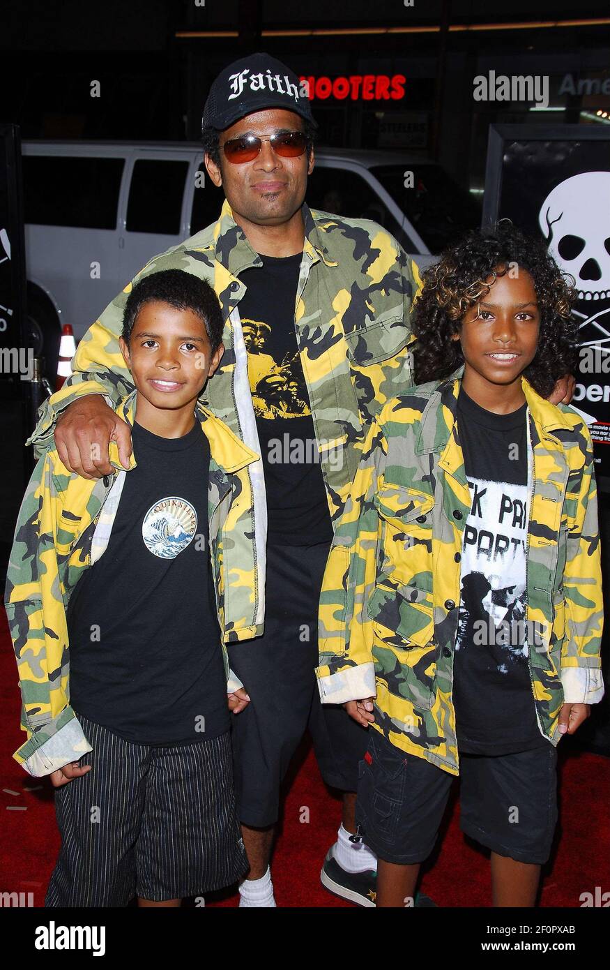 Mario Van Peebles with Marley Van Peebles and Mandela Van Peebles ...