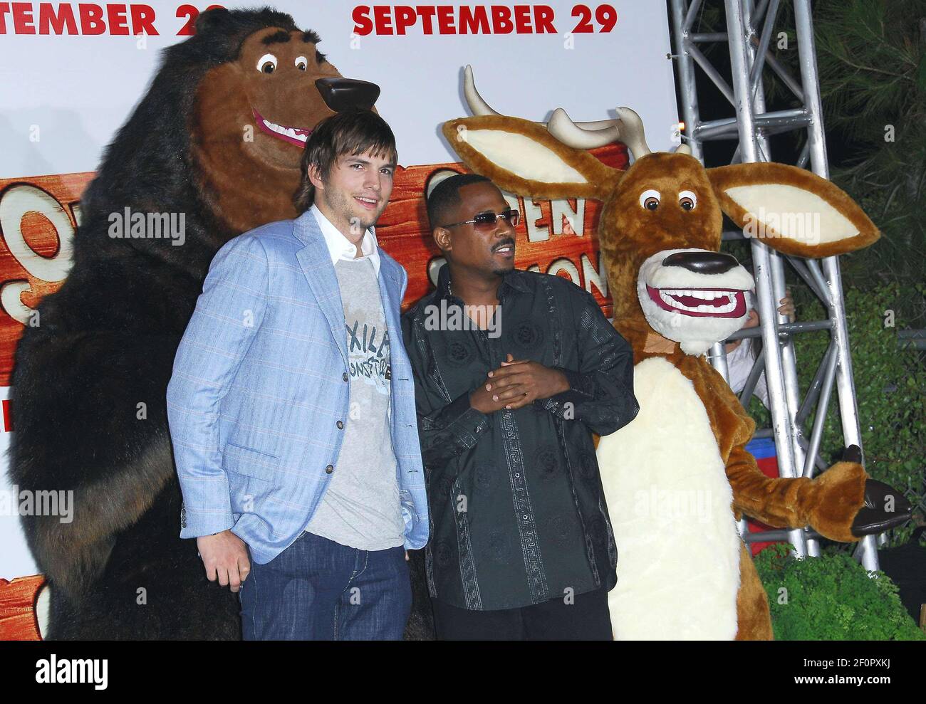 Ashton Kutcher and Martin Laurence. "Open Season" Los Angeles World ...