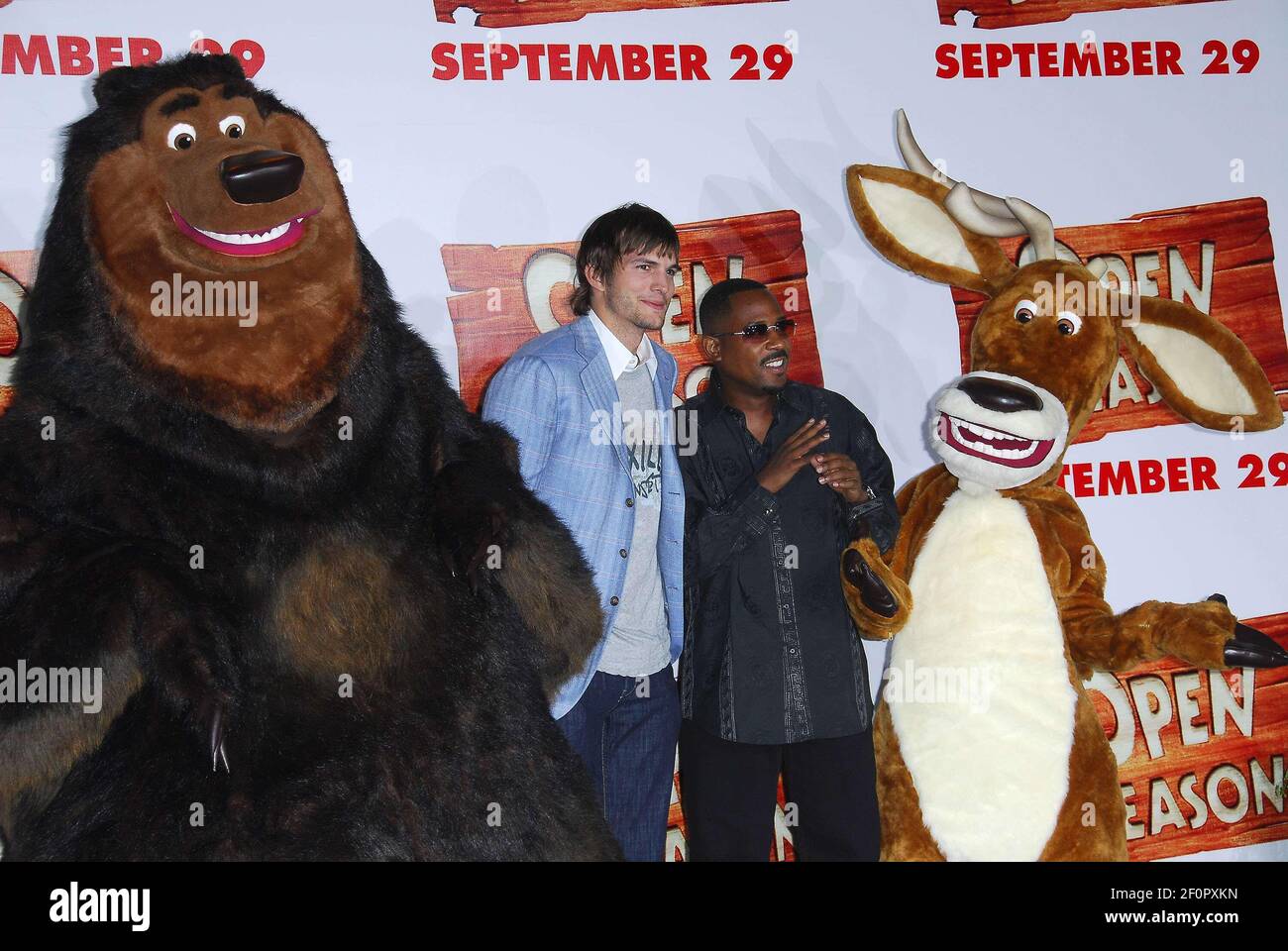 Ashton Kutcher and Martin Laurence. "Open Season" Los Angeles World ...