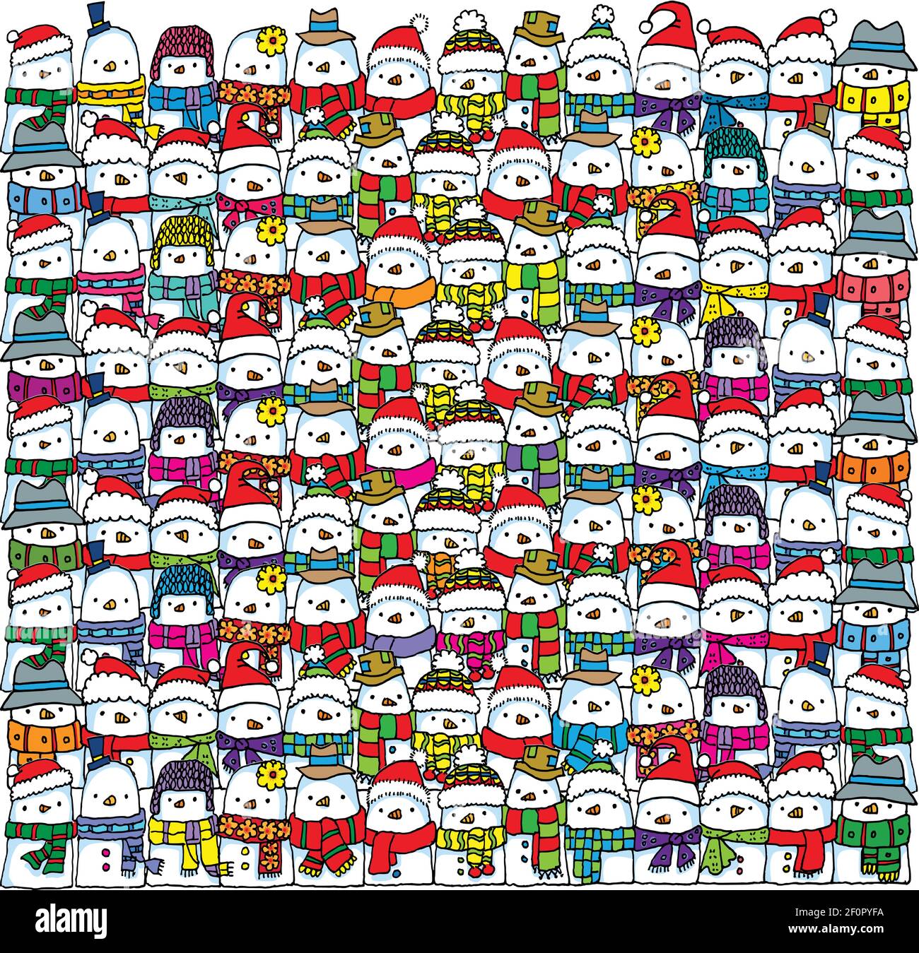 vector drawing Christmas snowman background Stock Vector Image & Art ...