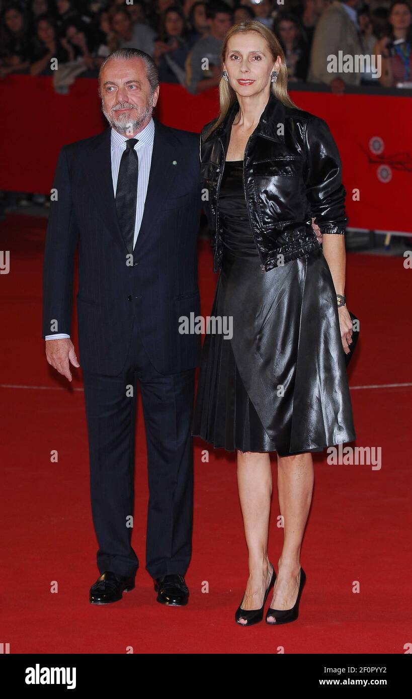 Aurelio De Laurentiis and wife. Rome Film Festival - The Departed ...