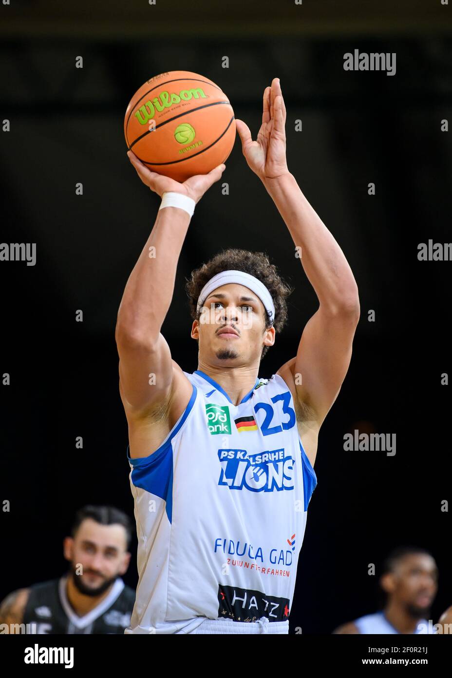 Karlsruhe, Deutschland. 07th Mar, 2021. Maurice Marko Pluskota (Lions ...
