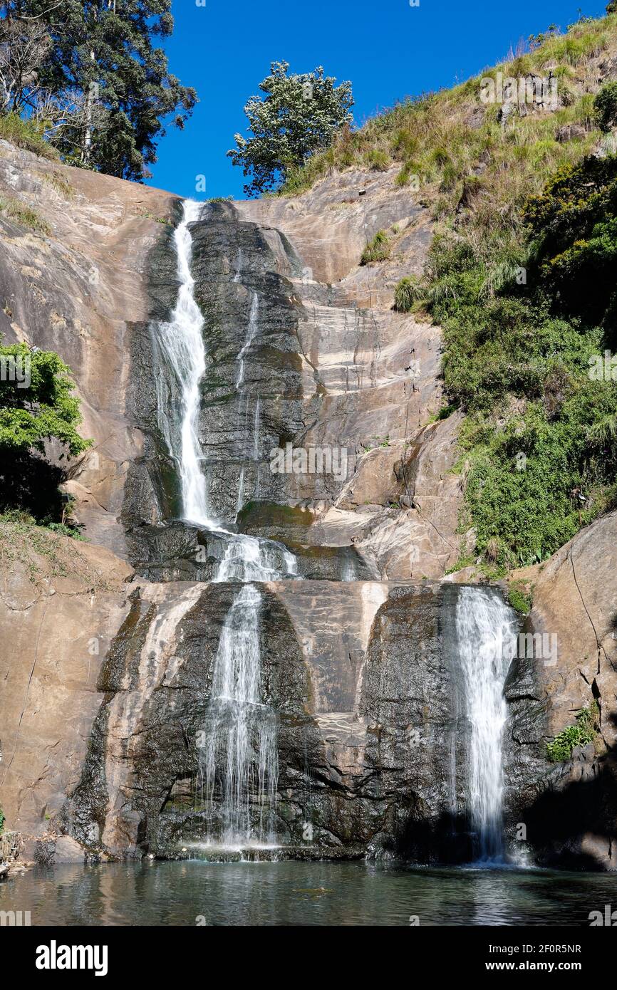 Silver cascade waterfall during summer season in Kodaikanal, Tamil Nadu ...
