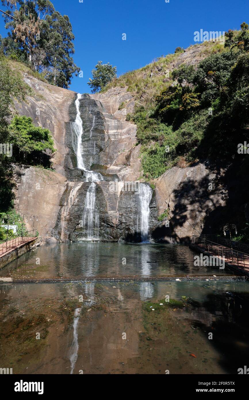 Silver cascade waterfall during summer season in Kodaikanal, Tamil Nadu ...