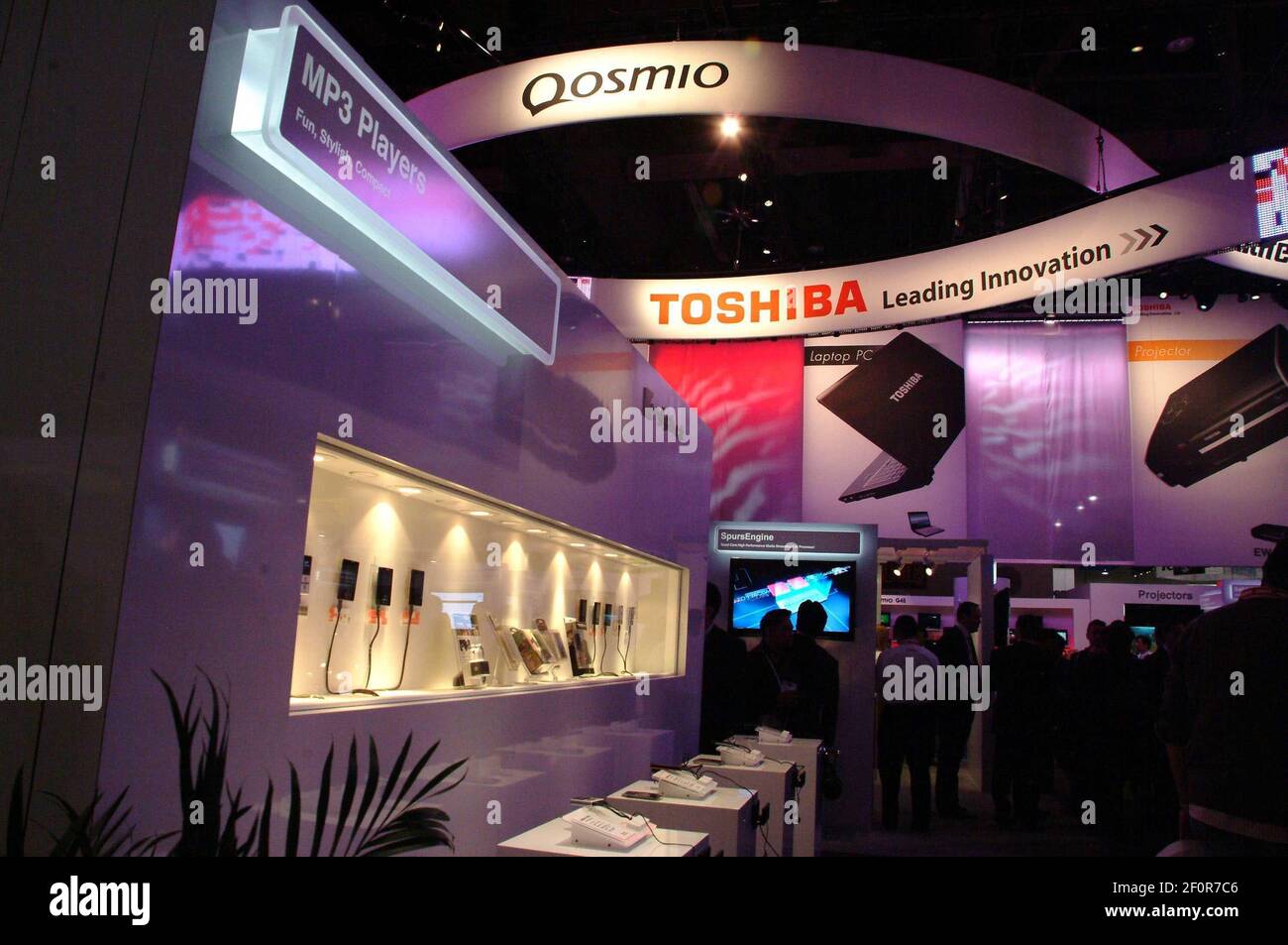 9 January 2008 - Las Vegas, Nevada - The Toshiba booth at CES 2008.The ...