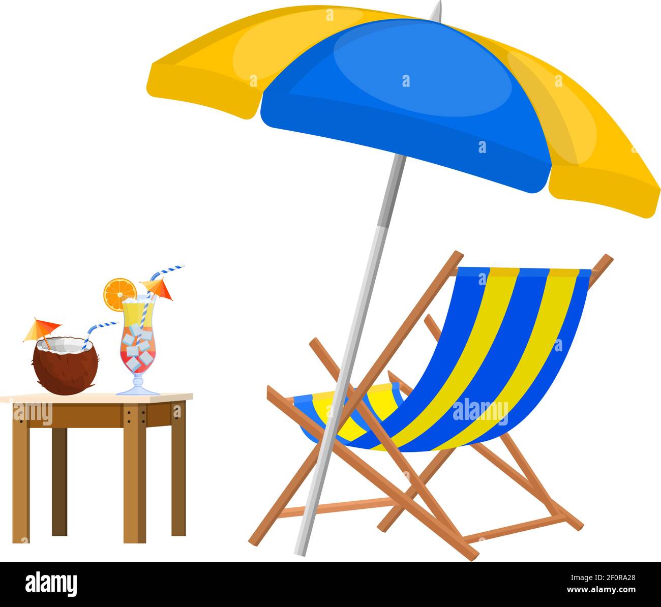 Wooden chaise lounge icon cartoon Stock Vector Images - Alamy