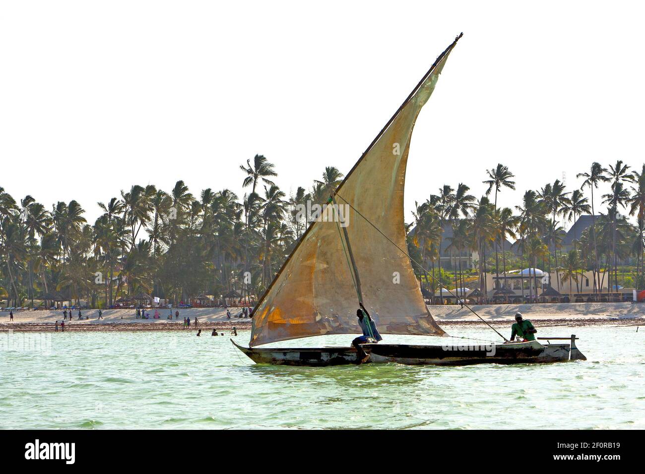 Beach z indian ocean tanzania sailing Stock Photo - Alamy