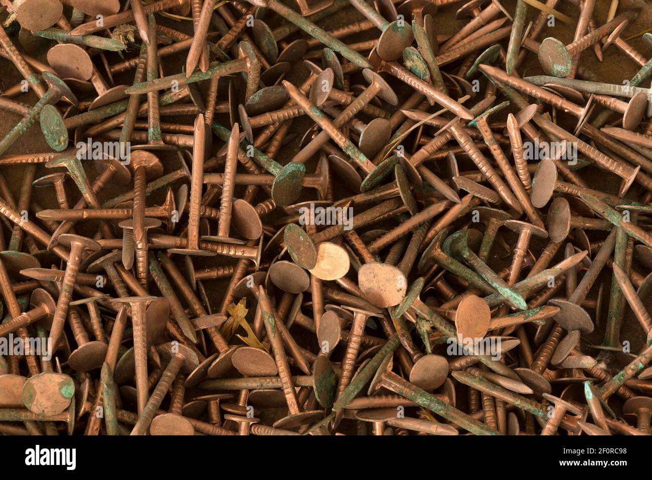 Copper nails, Bavaria, Germany Stock Photo - Alamy