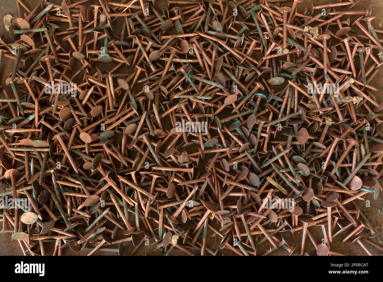 Copper nails, Bavaria, Germany Stock Photo - Alamy