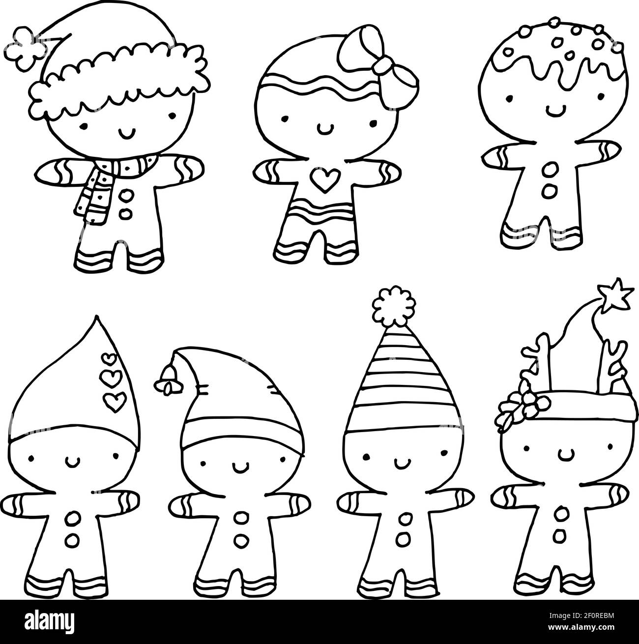 vector cartoon gingerbread Man background Stock Vector Image & Art - Alamy