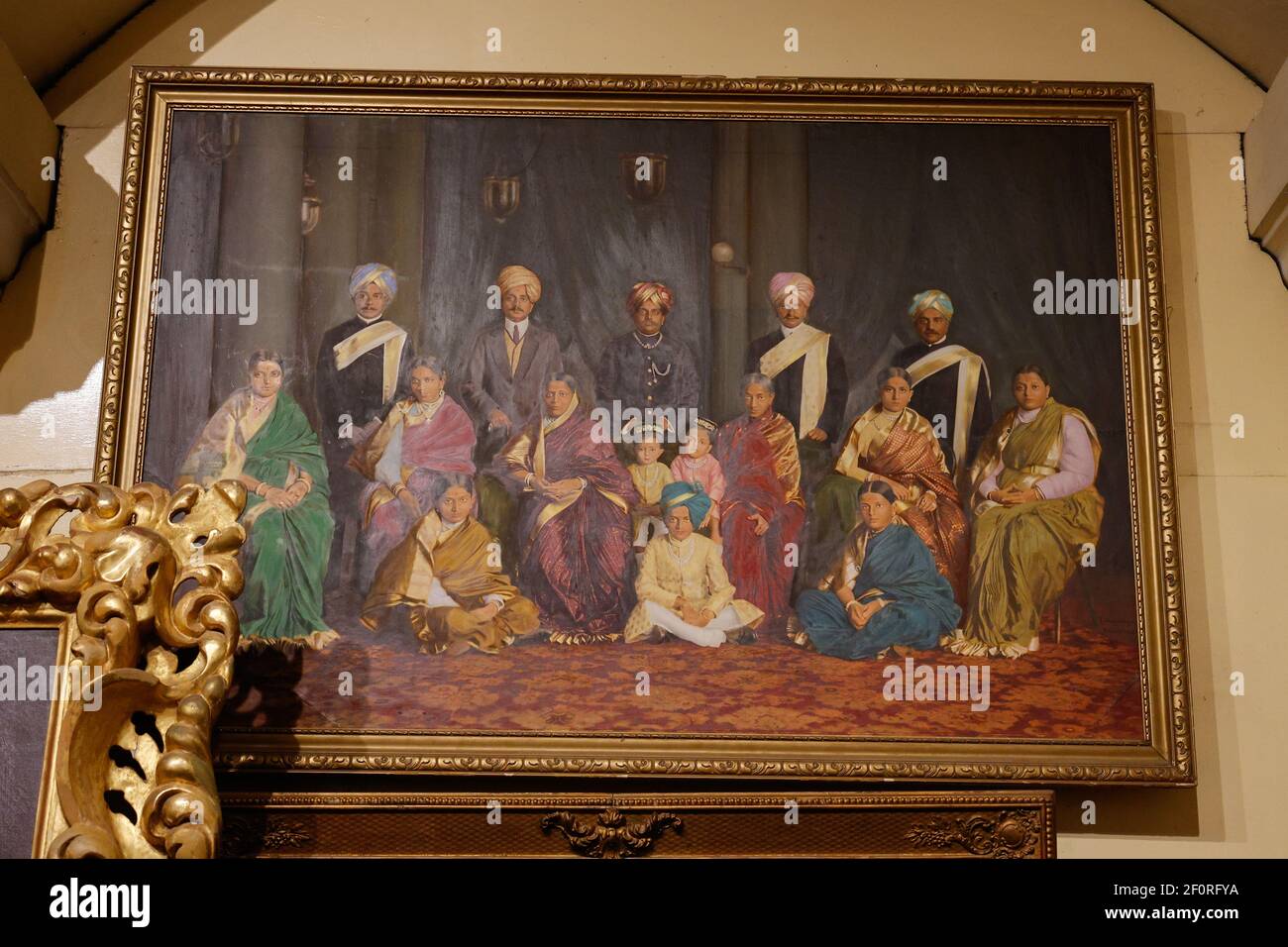 Portrait painting of Krishnaraja Wadiyar IV and his family displayed ...