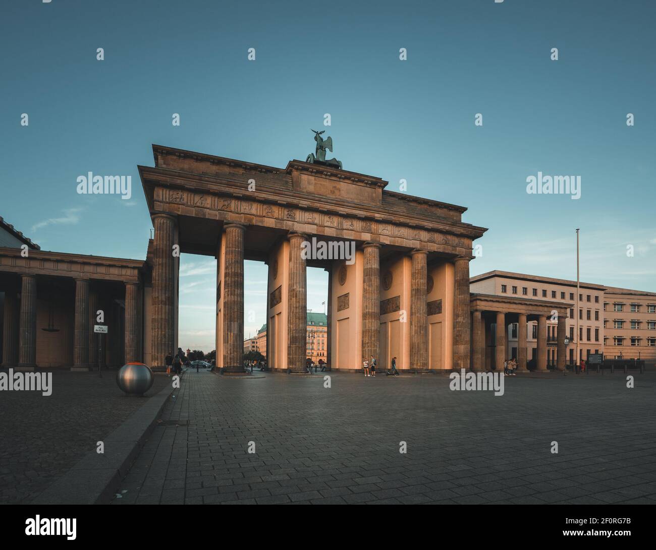 BERLIN, GERMANY - March 05, 2021: View towards famous Brandenburger Tor ...