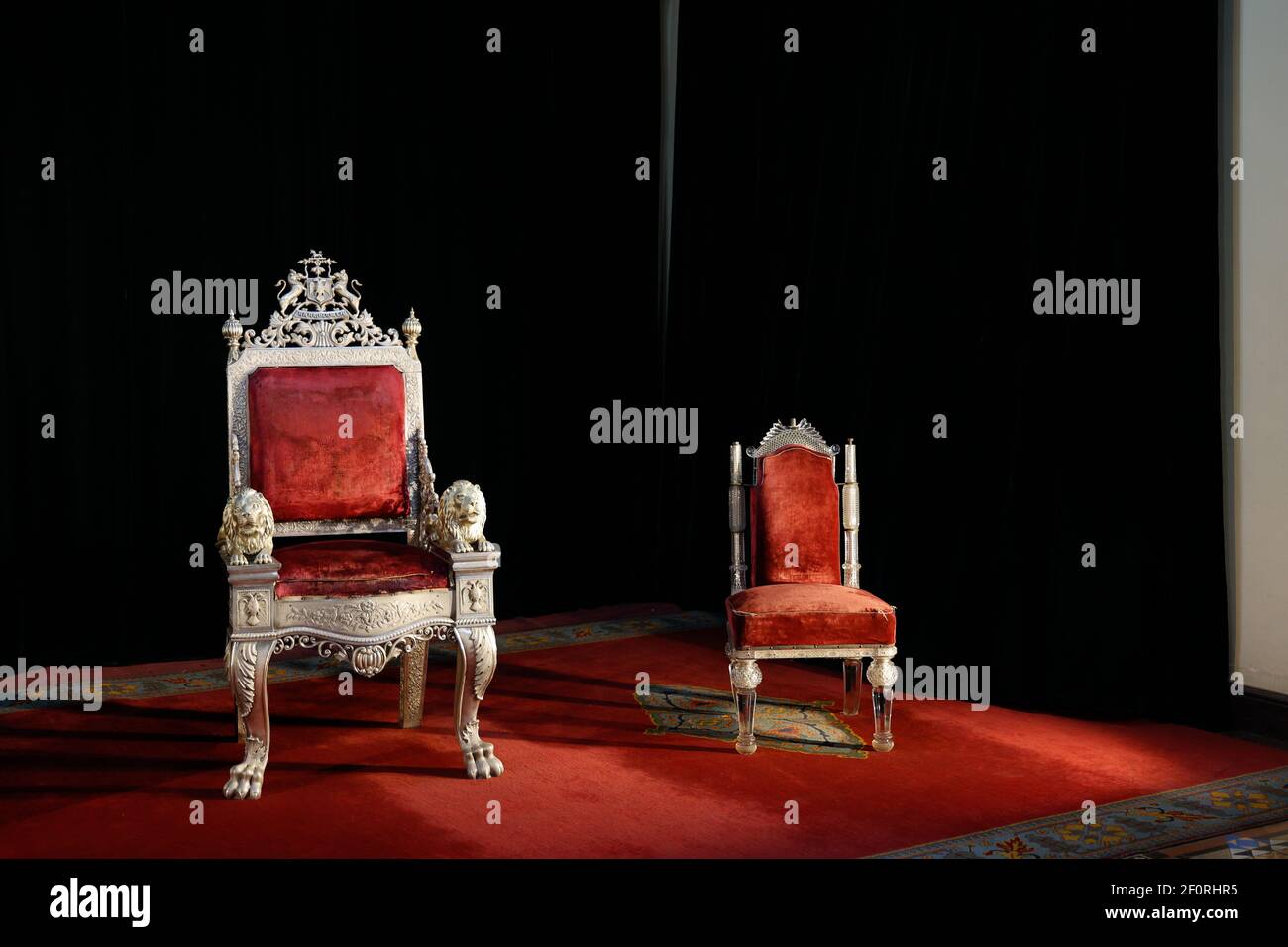 Royal throne used by Krishnaraja Wadiyar IV kept for display at Mysore ...