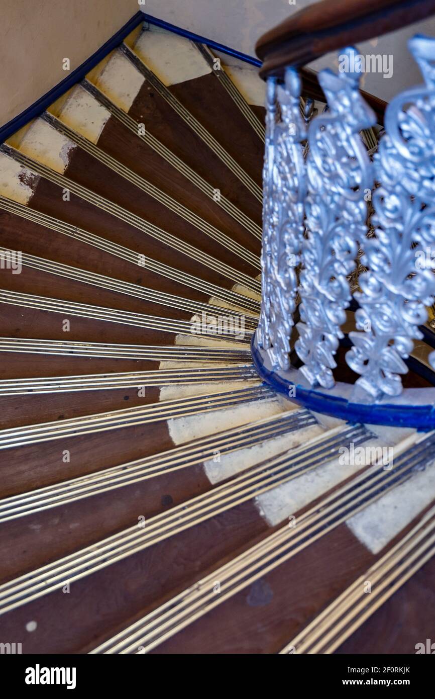 Arched staircase inside Mysore Palace in Karnataka, India Stock Photo ...