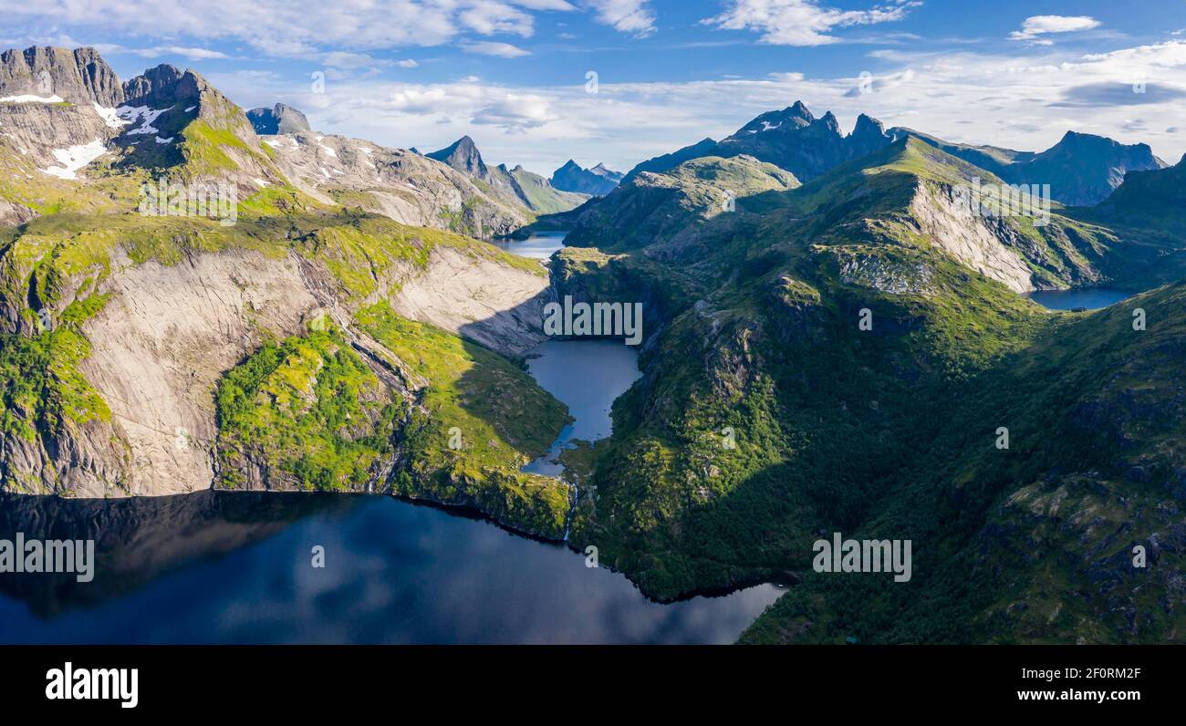Norway lake aerial shot drone hi-res stock photography and images - Alamy