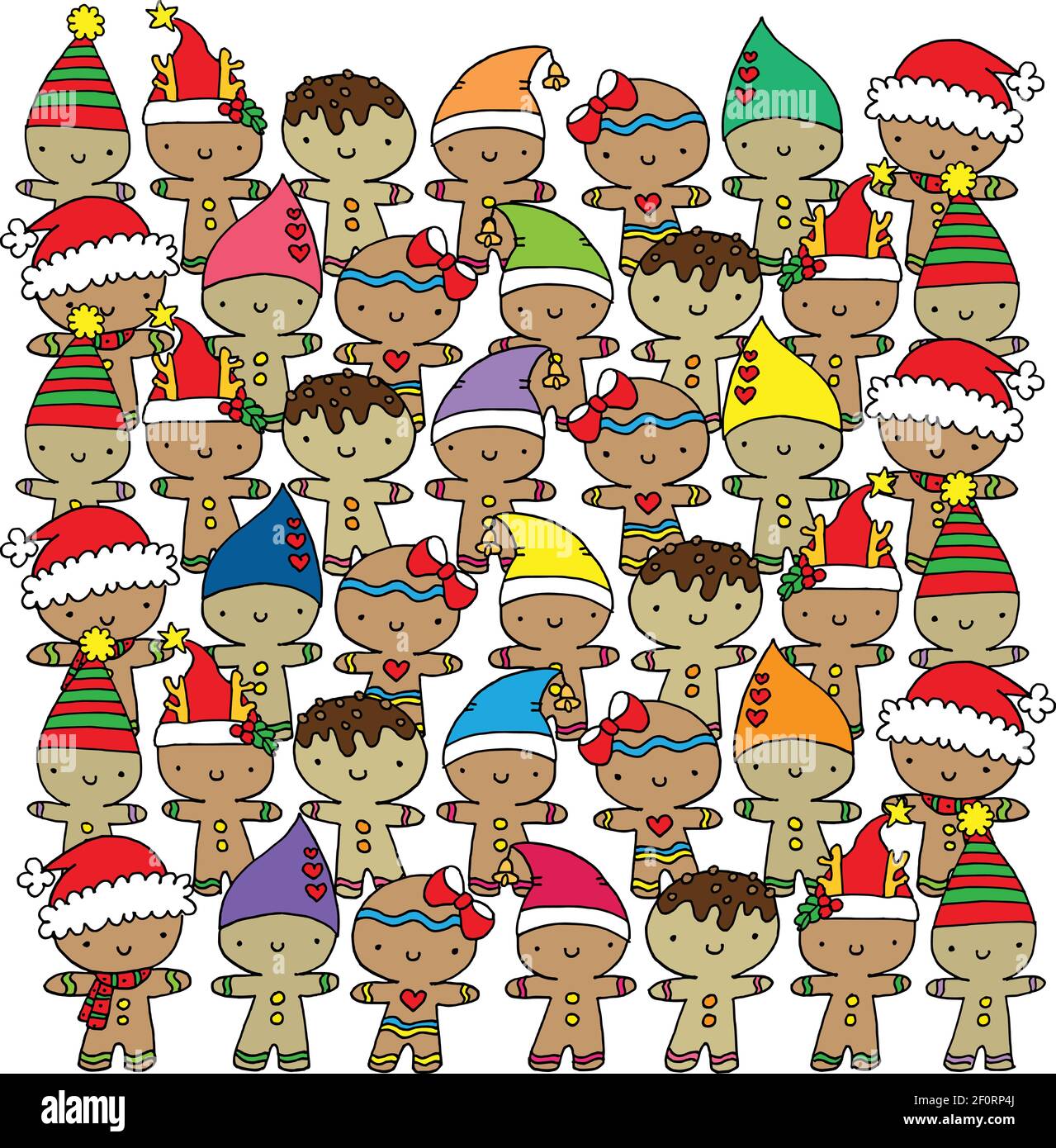 vector cartoon gingerbread Man background Stock Vector Image & Art - Alamy