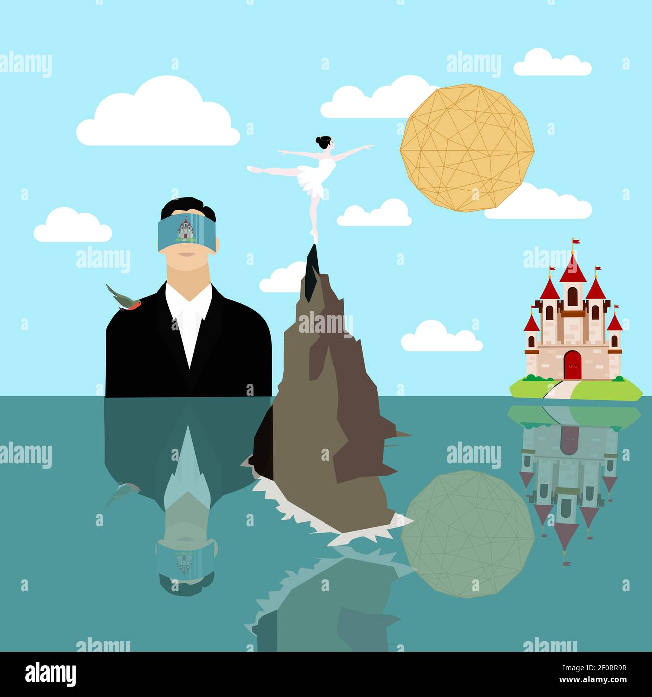 An alternate visual reality using advanced glasses Stock Photo - Alamy