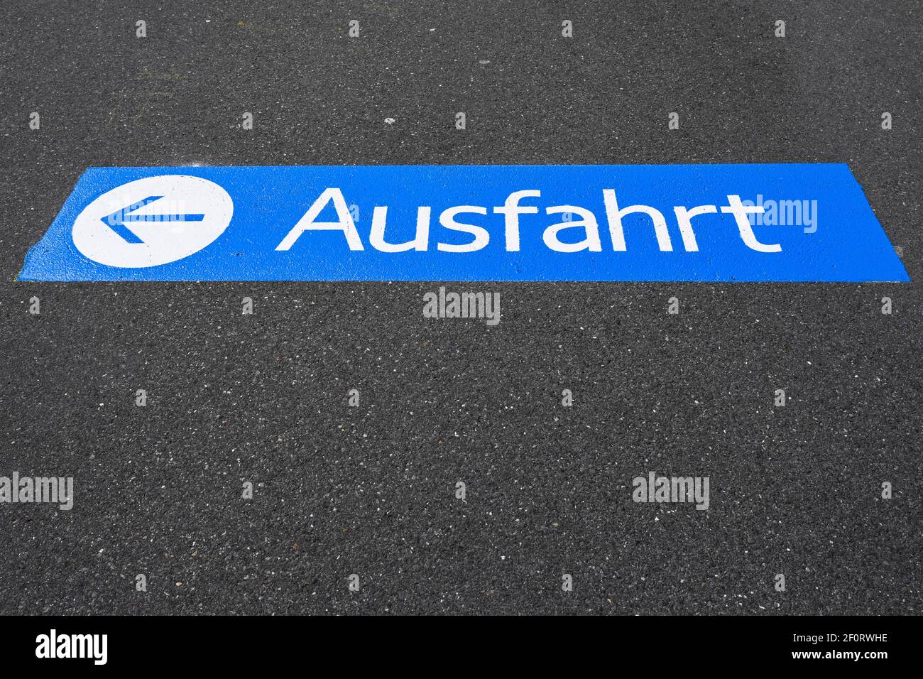 Ground marking exit Stock Photo - Alamy