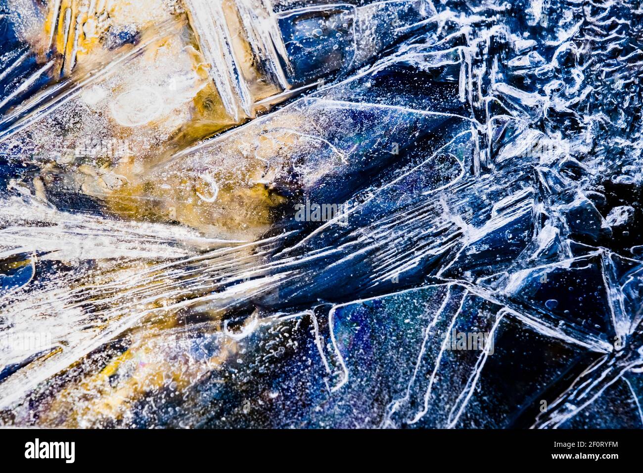 Details, shapes and structures of ice, ice crystals, Austria Stock ...
