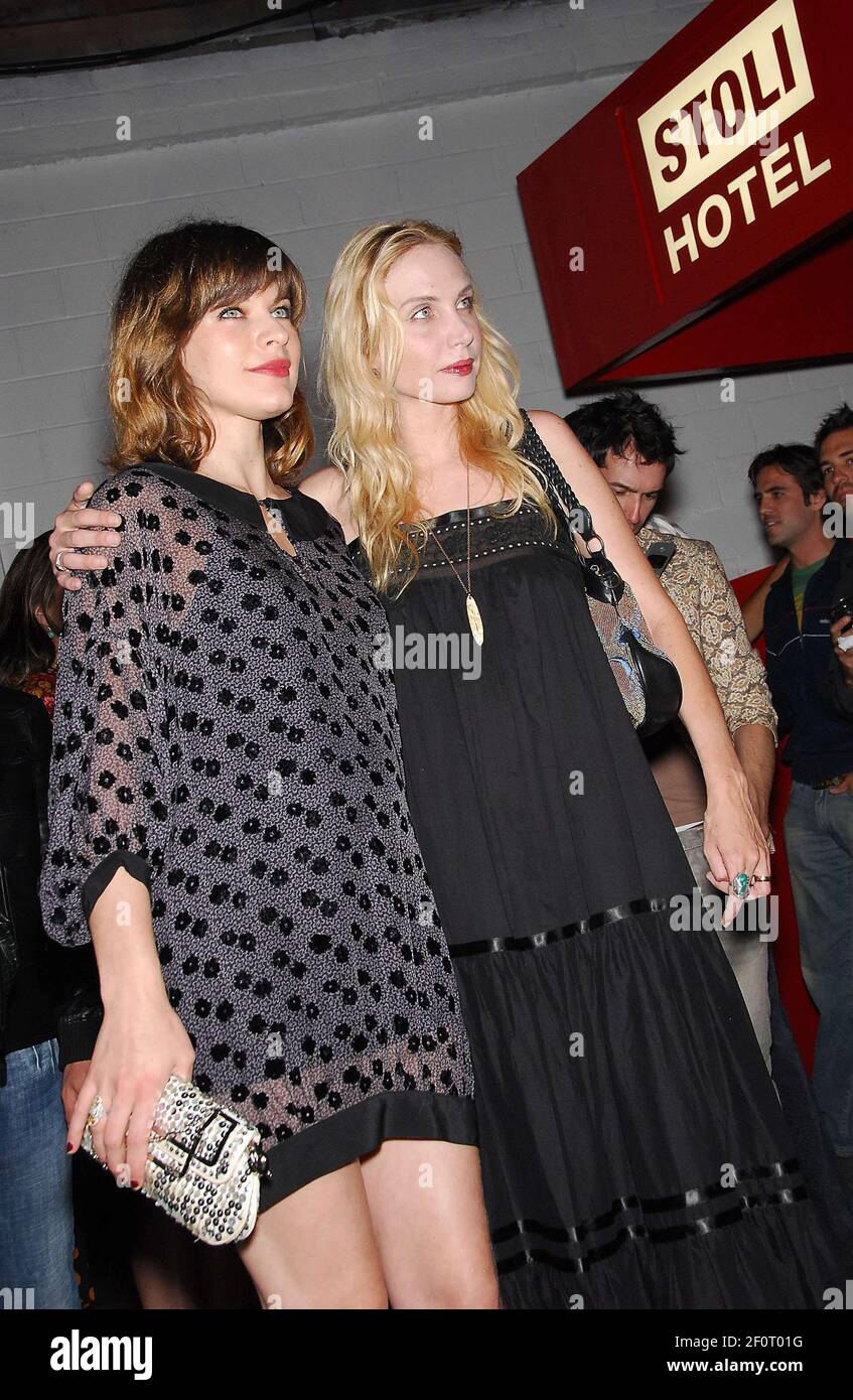 Milla Jovovich and Carmen Hawk. 14 May 2007 - Hollywood, California ...