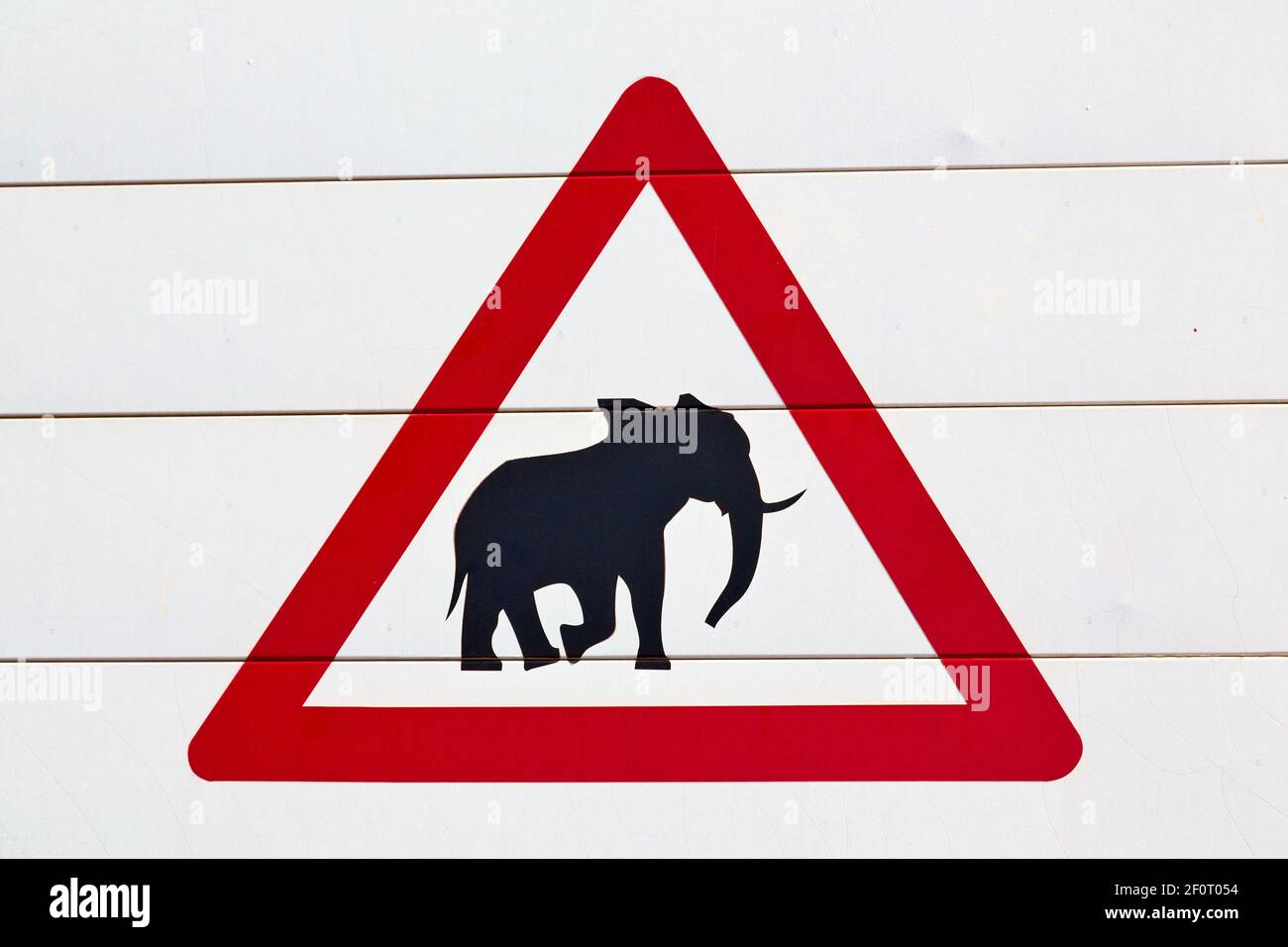 In south africa close up of the elephant sign Stock Photo - Alamy