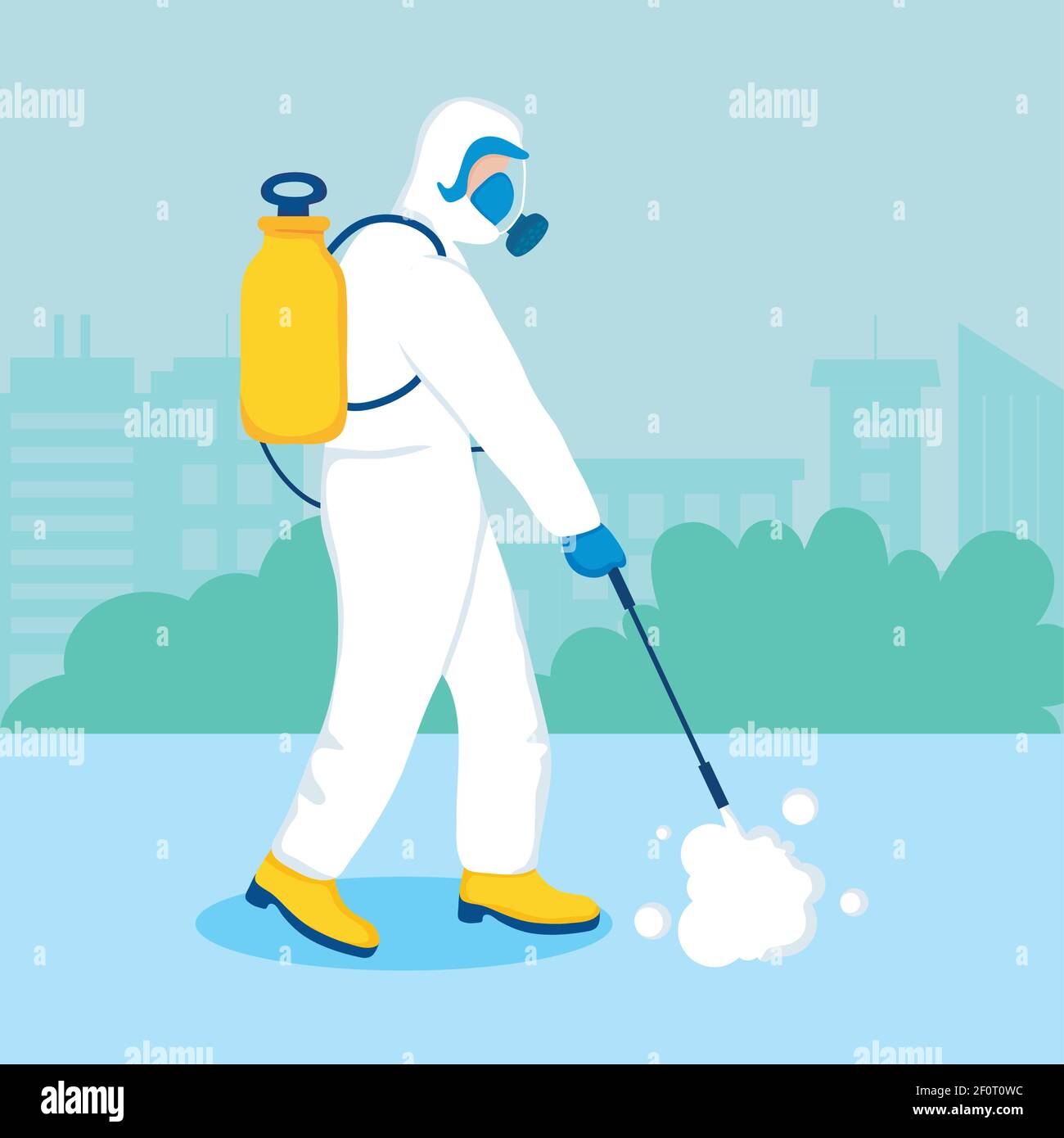 Disinfection process Stock Vector Images - Alamy