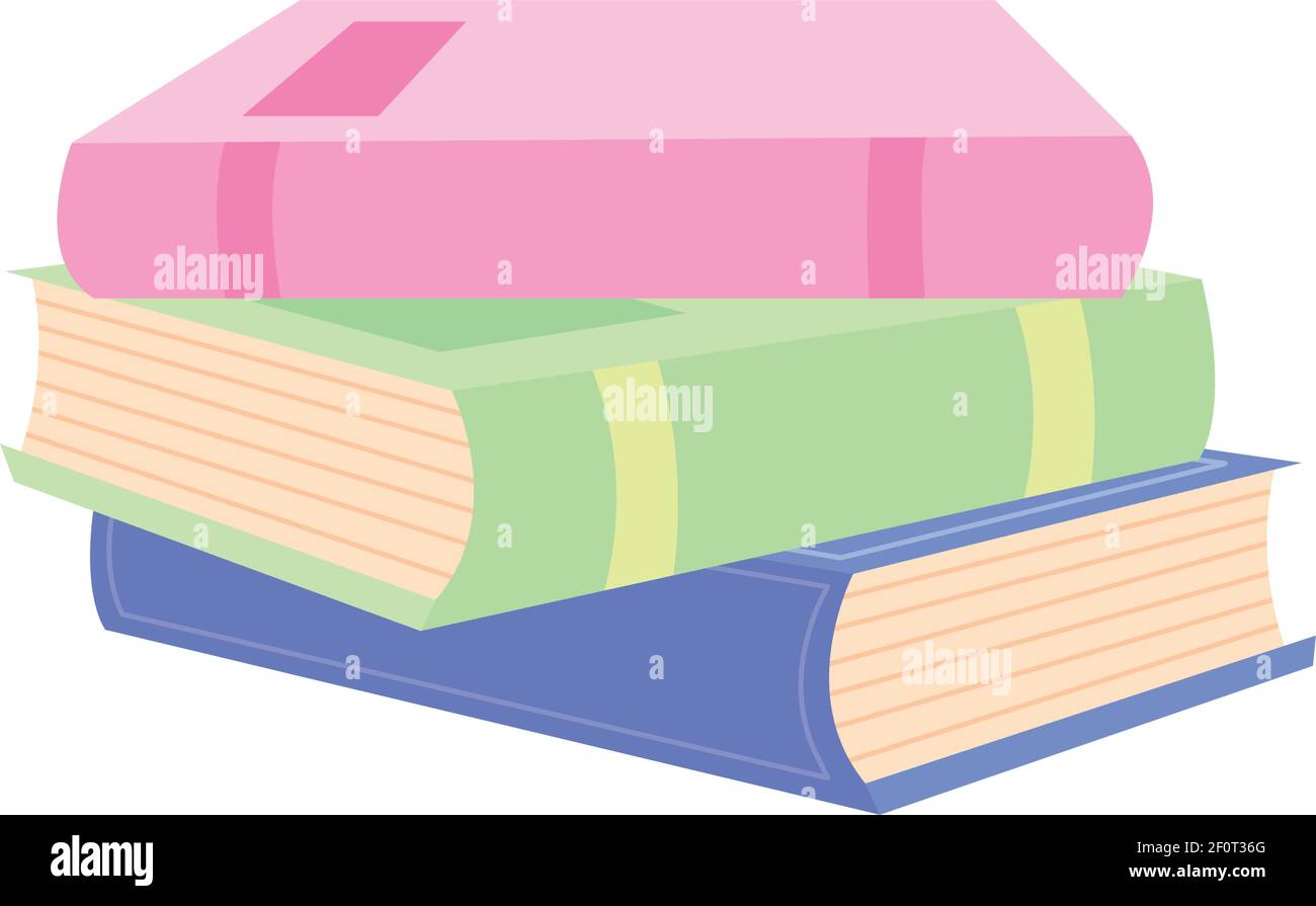 Stack of three books Stock Vector Images - Alamy