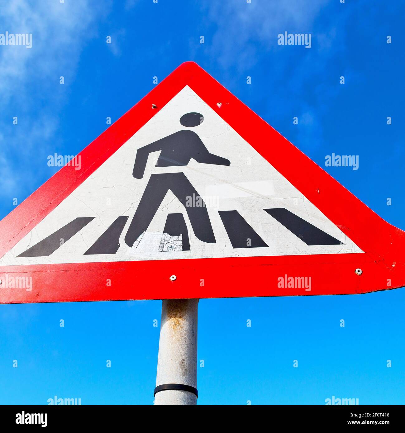 In south africa street signal of zebra crossing Stock Photo - Alamy