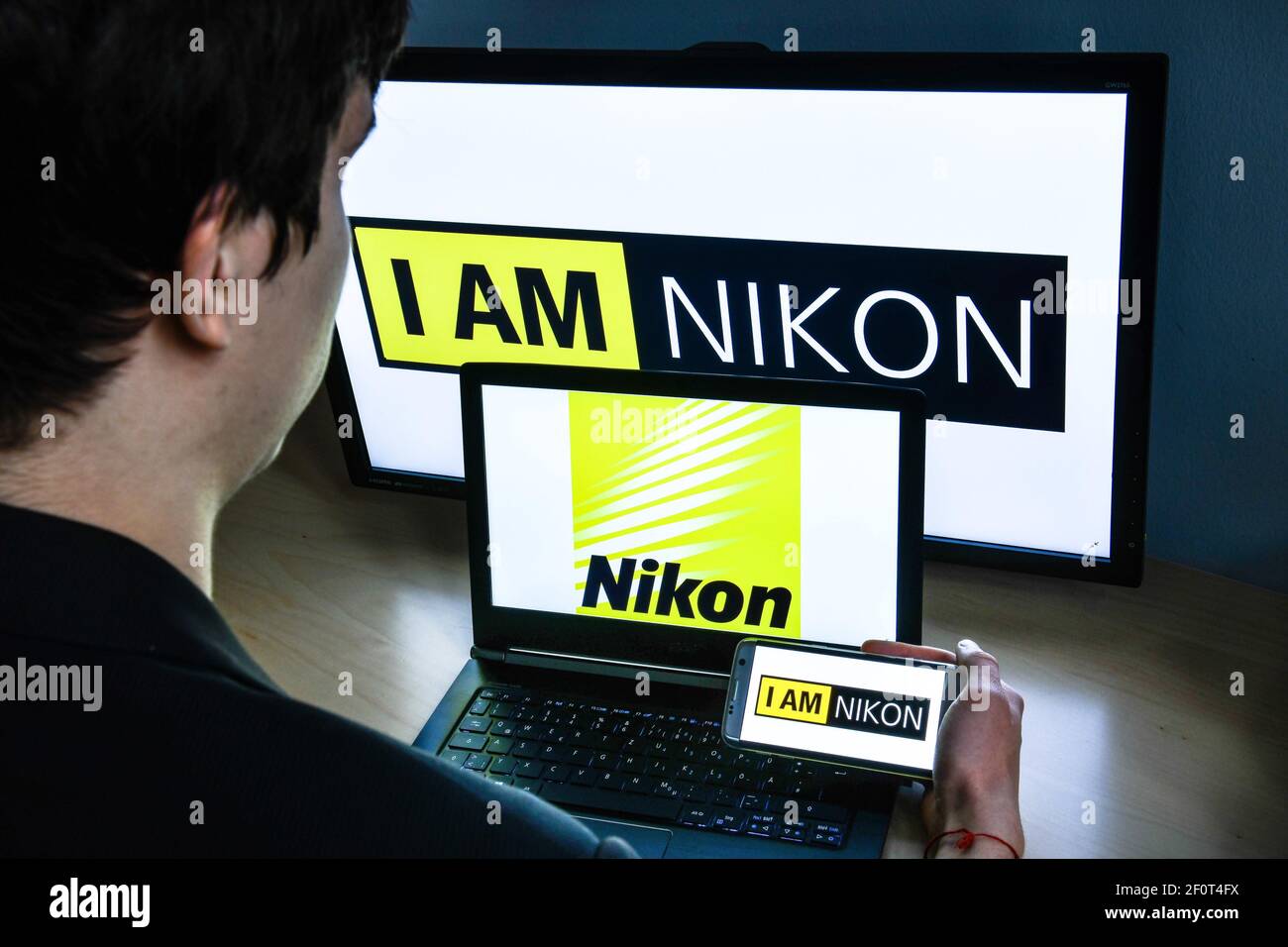 Nikon logo hi-res stock photography and images - Alamy