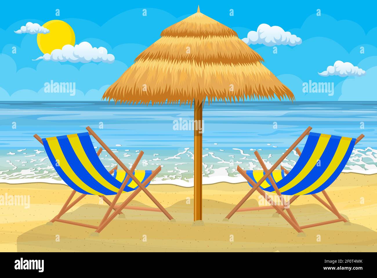 Relaxing view on sea Stock Vector Images - Alamy