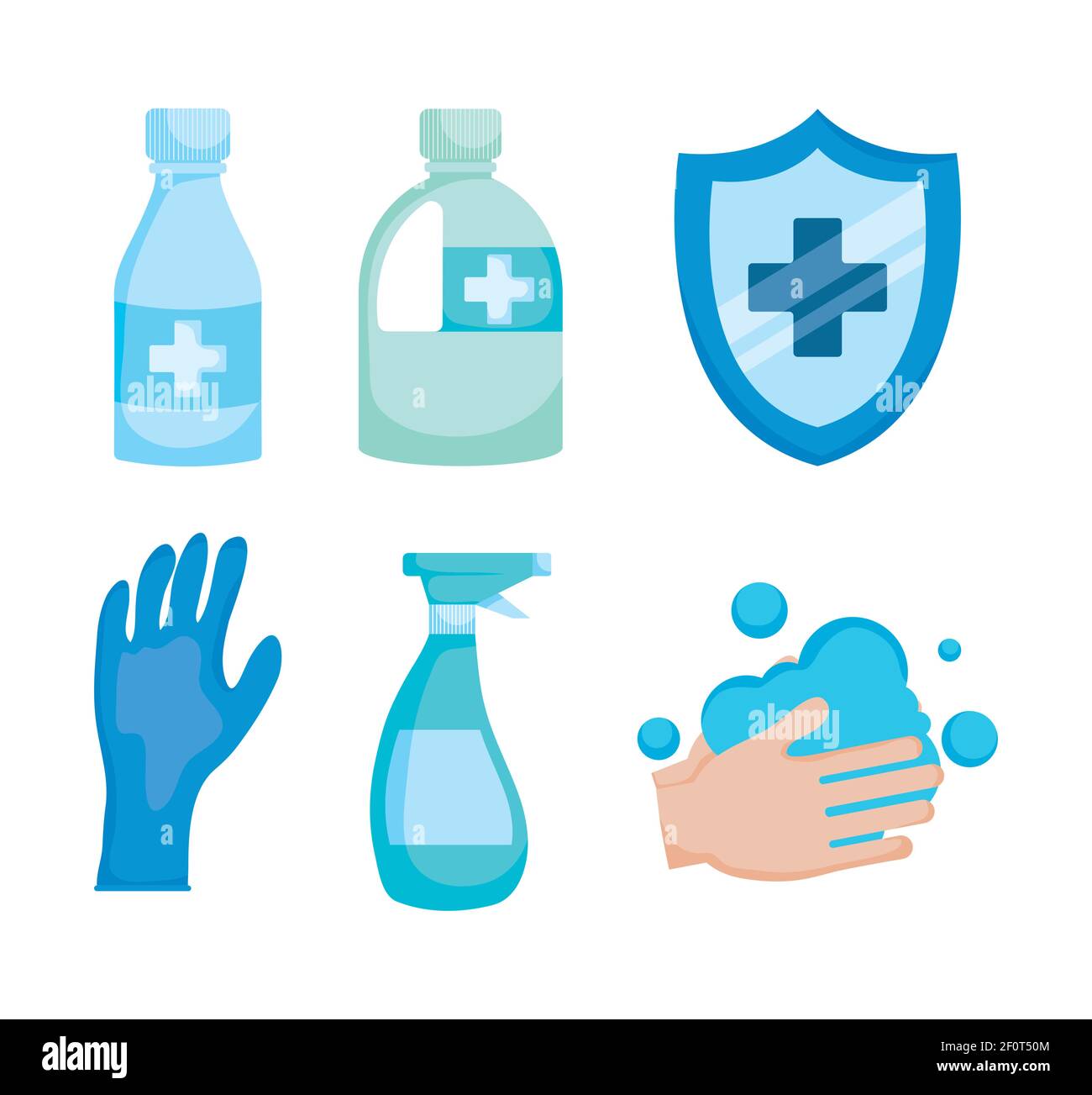 sanitizer bottles and medical symbols Stock Vector Image & Art - Alamy