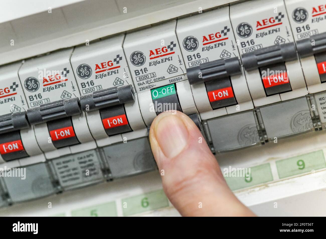 Hand to fuse box hi-res stock photography and images - Alamy