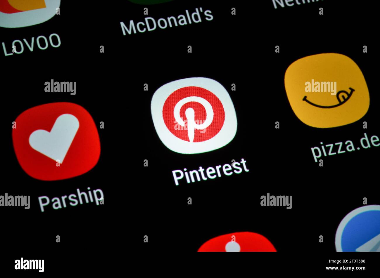 Smartphone, Display, App, Pinterest Stock Photo - Alamy