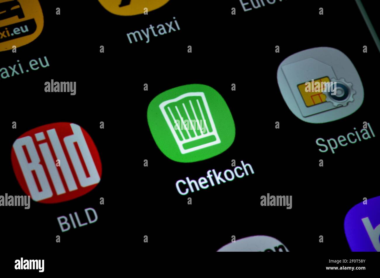 Smartphone, Display, App, Chef Stock Photo - Alamy