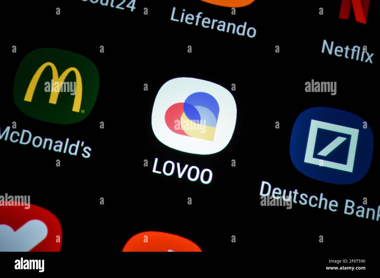 Smartphone, Display, App, Lovoo Stock Photo - Alamy