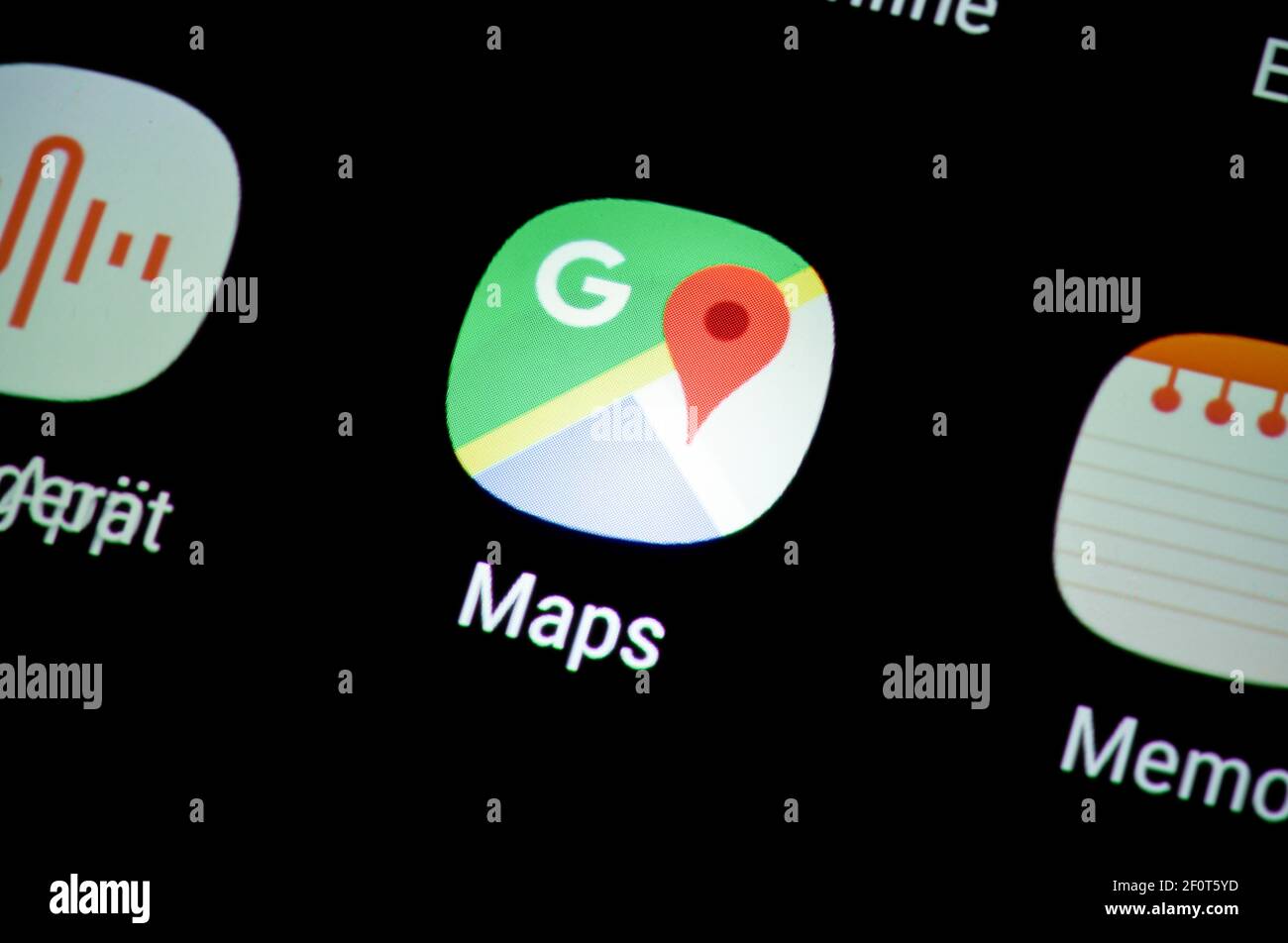 Smartphone, Display, App, Google Maps Stock Photo - Alamy