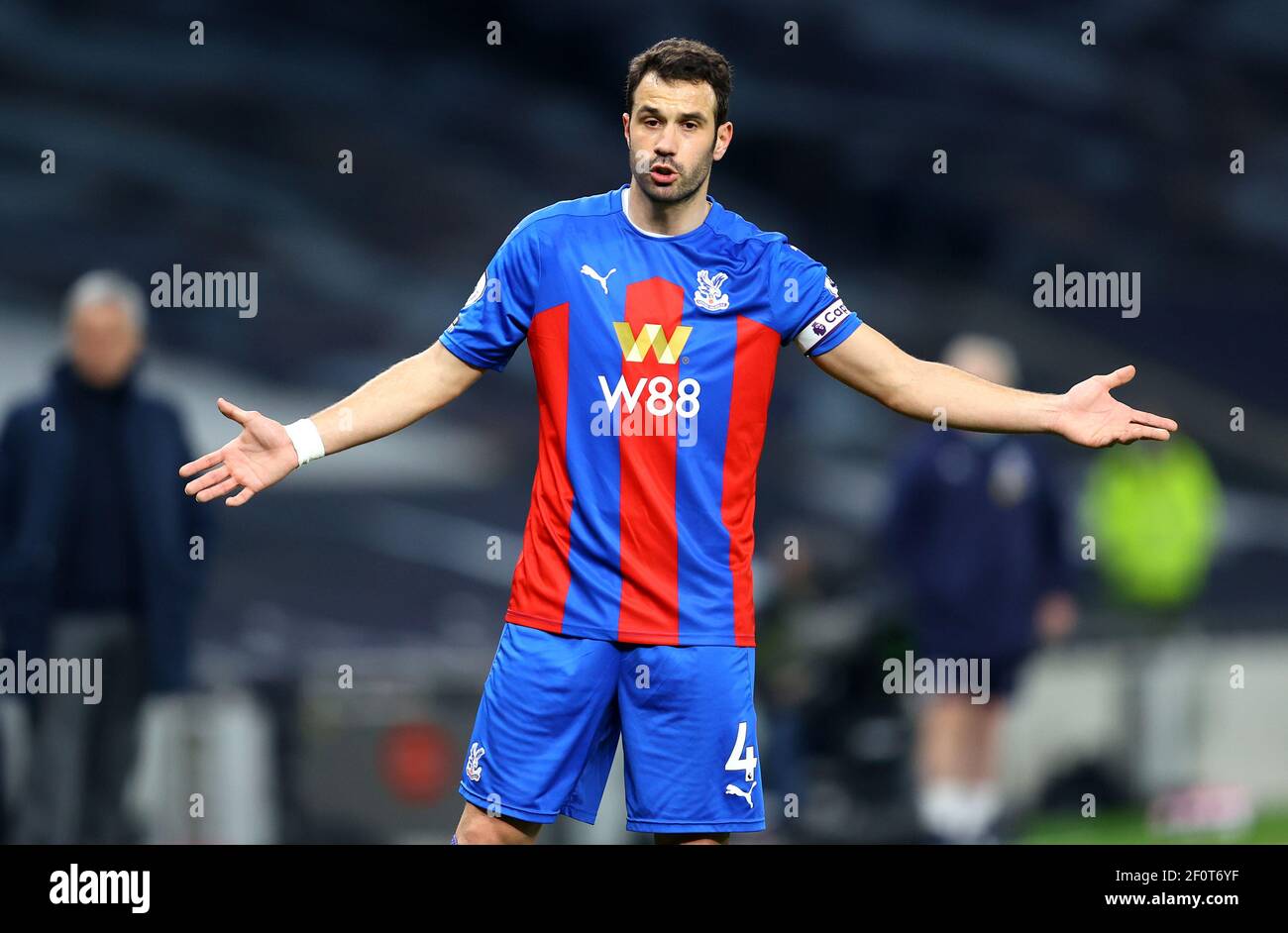 Crystal Palace's Luka Milivojevic gestures during the Premier League ...