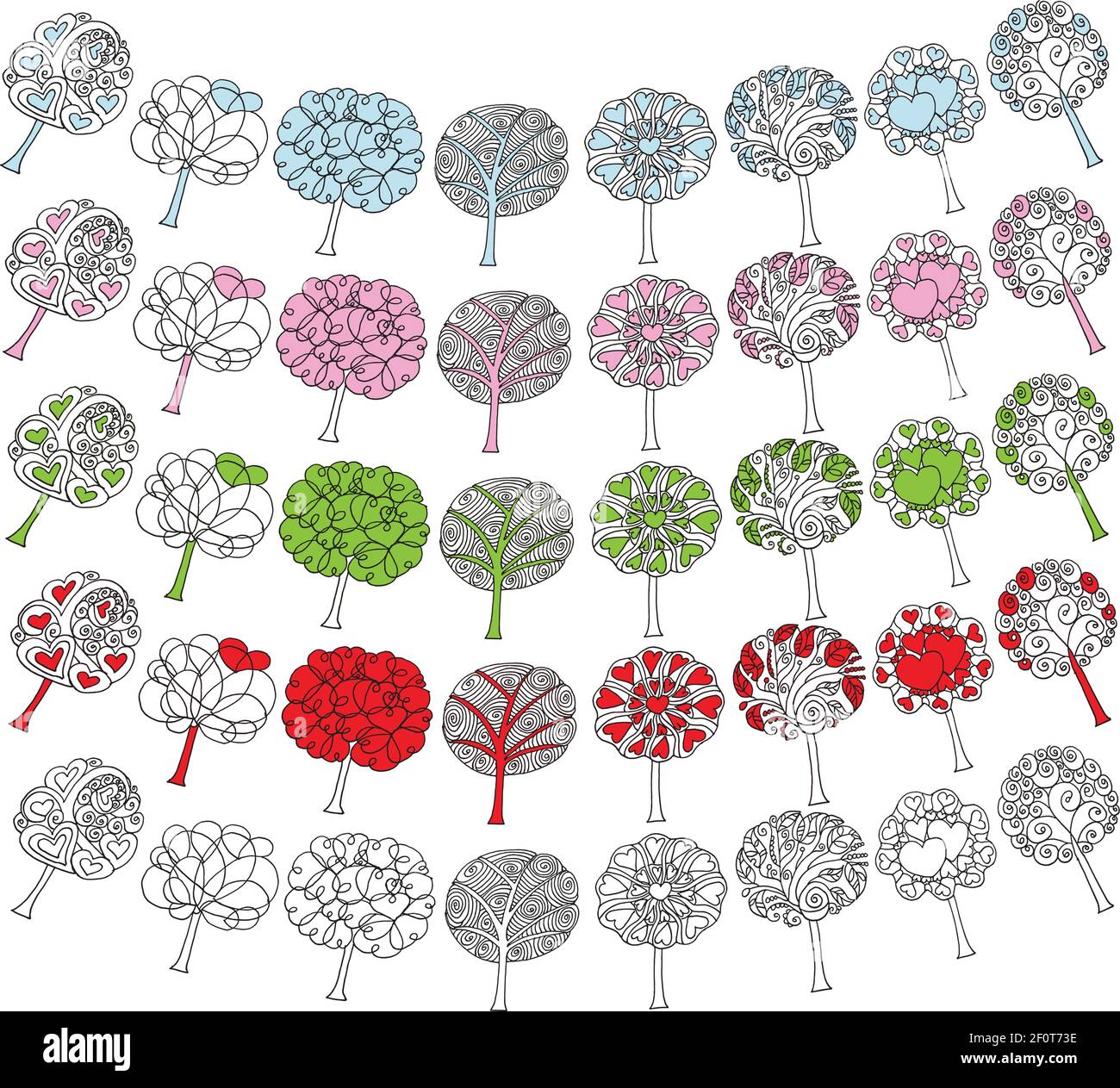 vector drawing tree background Stock Vector Image & Art - Alamy