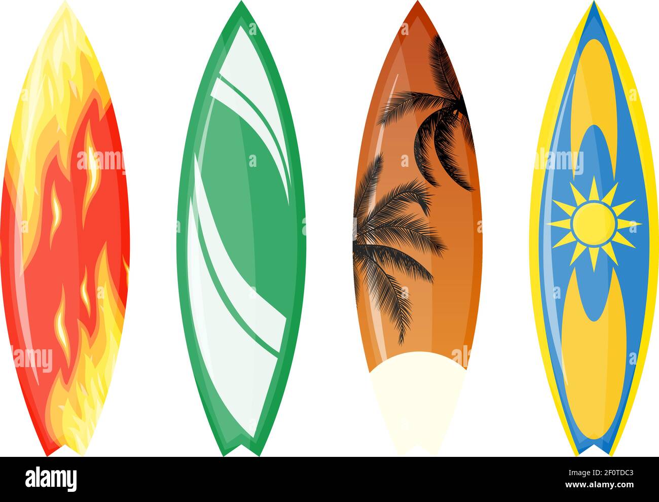 Color surfboard set Stock Vector Image & Art - Alamy