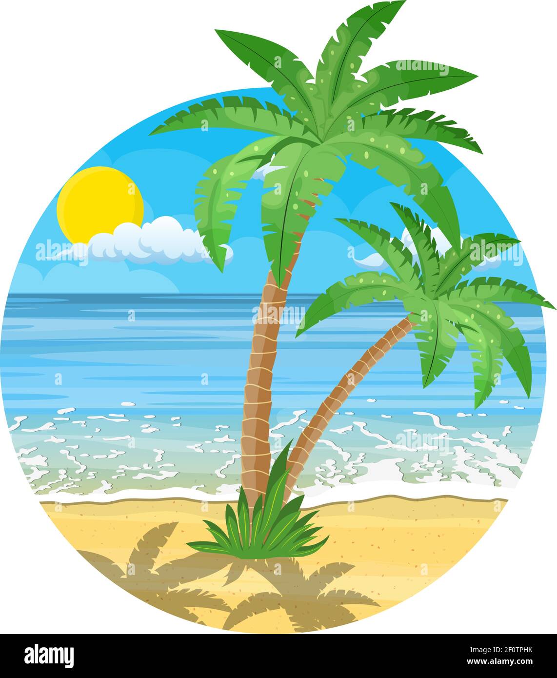 Branches coconut palm tree Stock Vector Images - Alamy