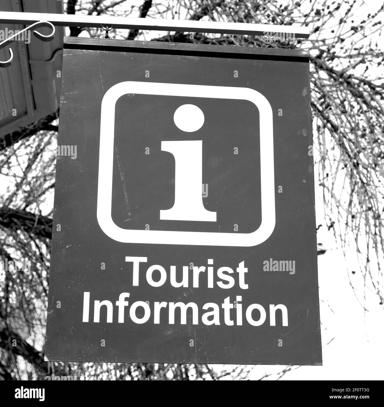 Tour guide sign Black and White Stock Photos & Images - Alamy